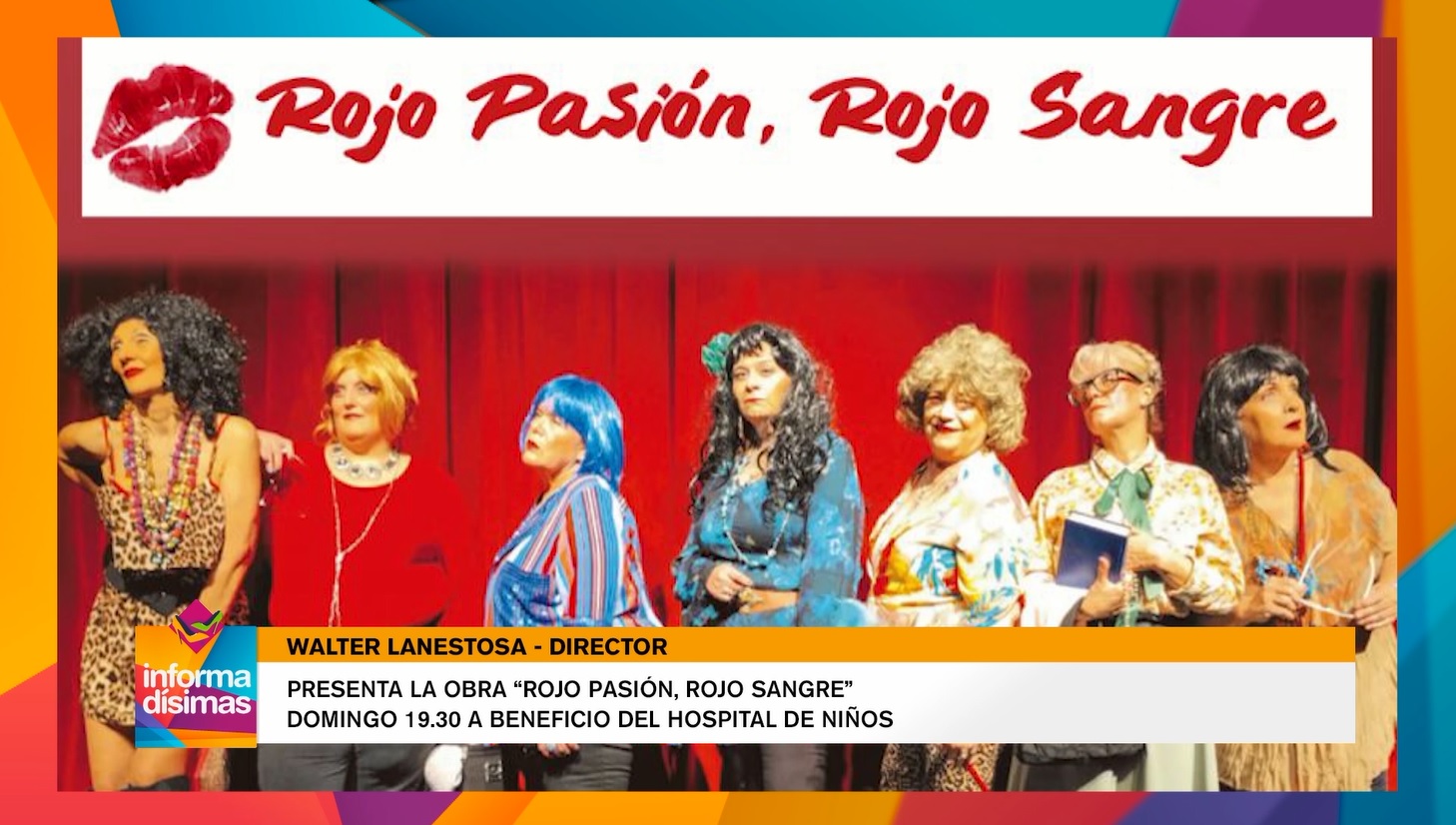 Se presenta la obra "Rojo pasión, rojo sangre" el domingo 19.30 hs a ...