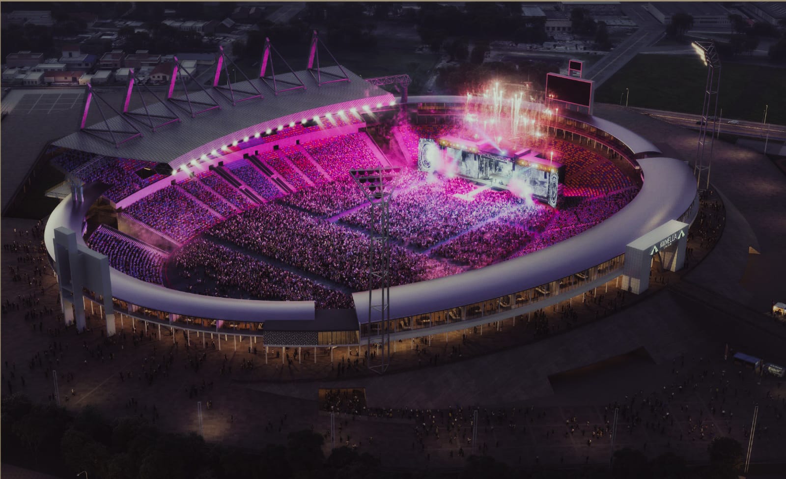 Así quedaría el estadio Minella de Mar del Plata tras su renovación