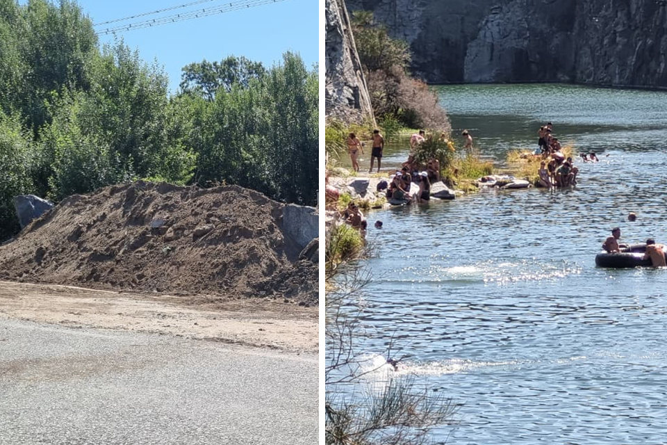 Levantaron un montículo de tierra en el acceso a las cavas pero la ...