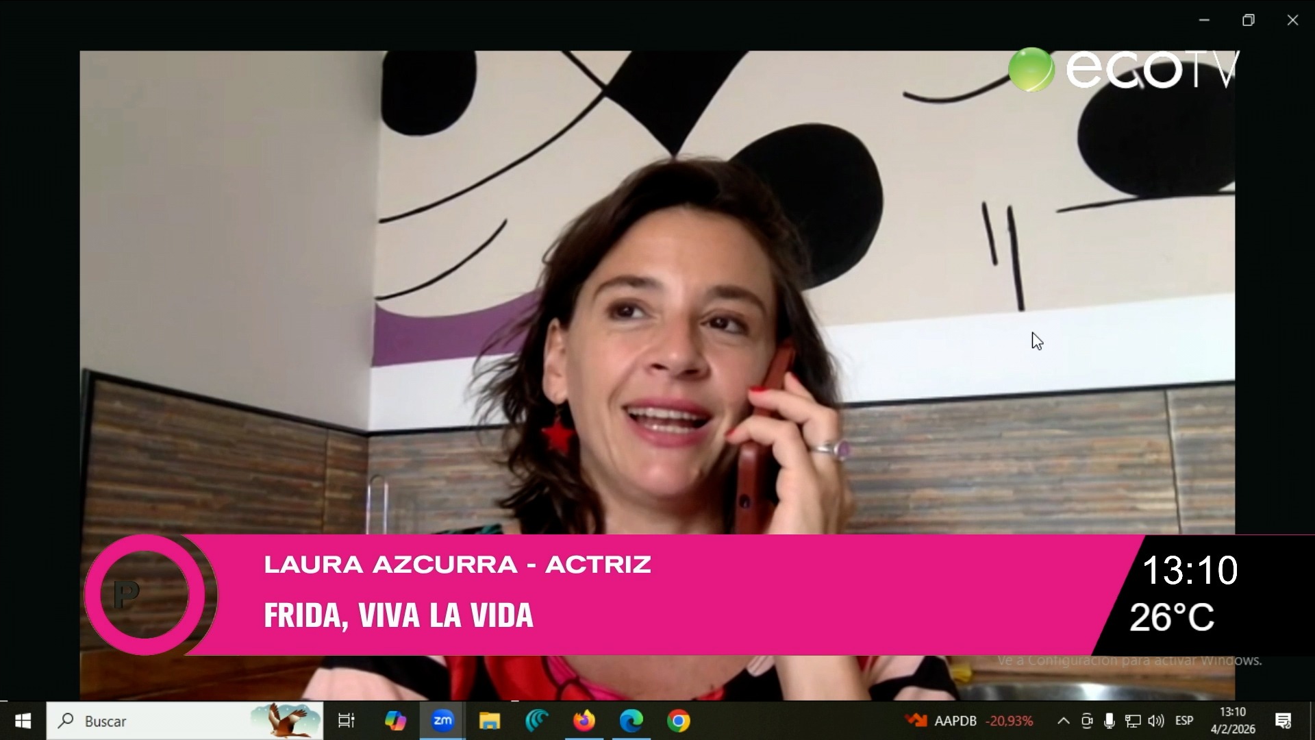 Frida, el unipersonal protagonizado por Laura Azcurra llega a Tandil
